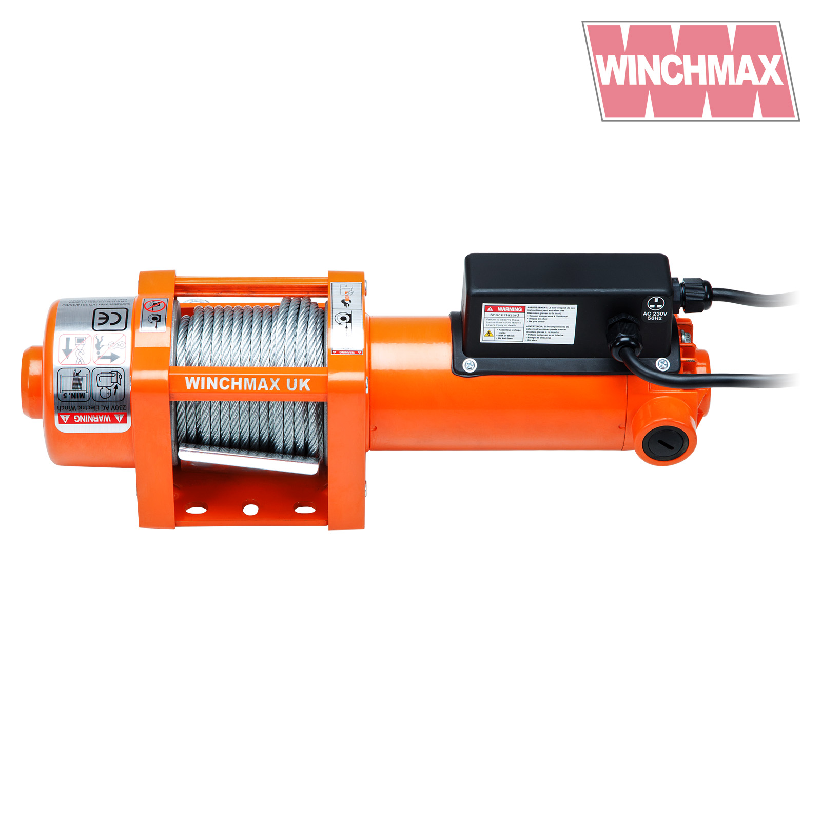 3,000lb Original Orange 240V 13A Single Phase Winch. | Winchmax
