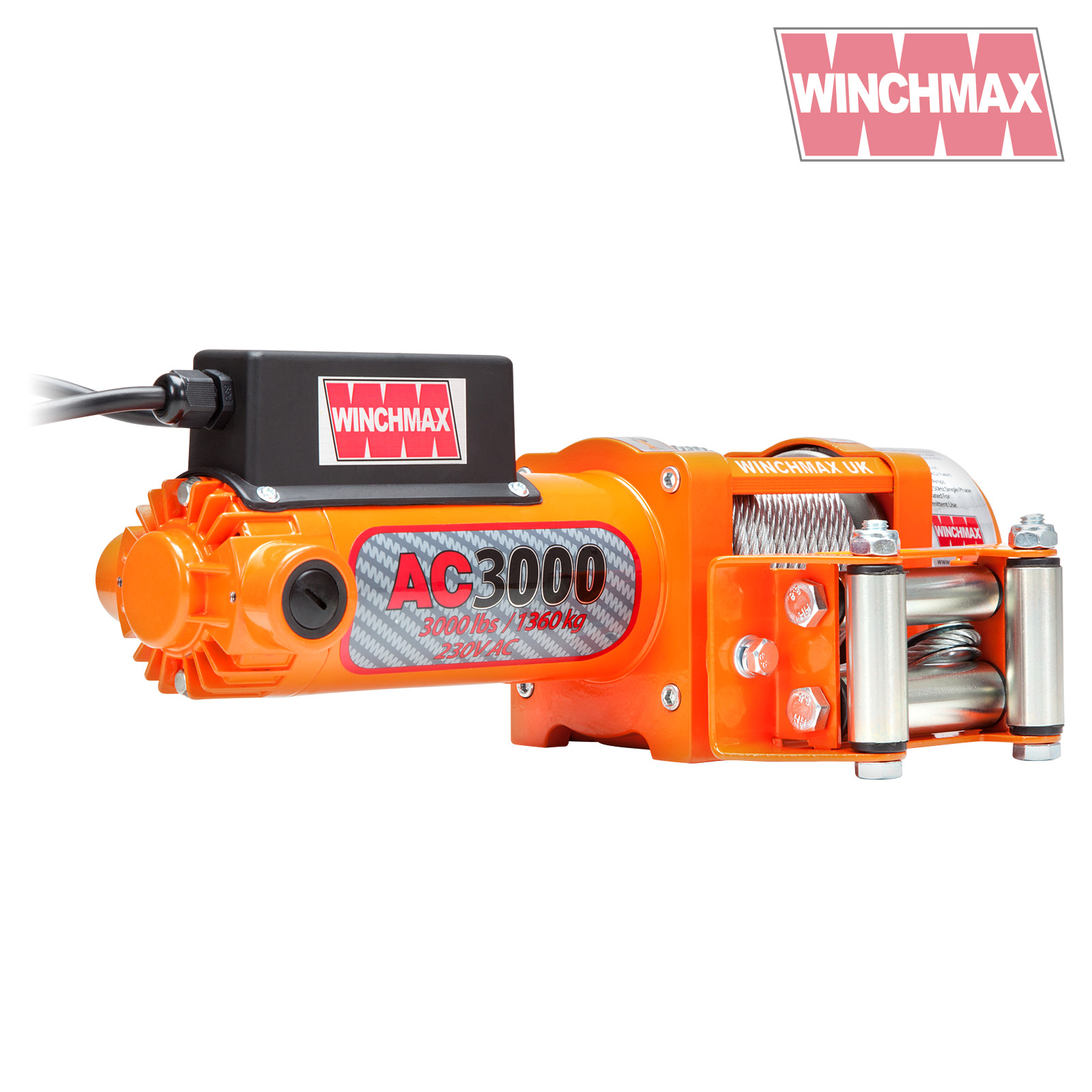 3,000lb Original Orange 240V 13A Single Phase Winch. | Winchmax