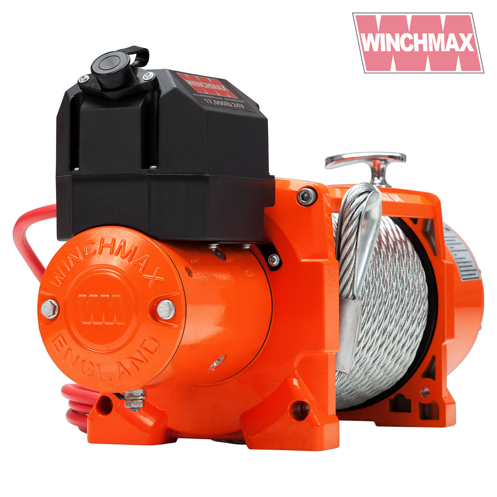 ELECTRIC WINCH 24V RECOVERY 4x4 17000 lb WINCHMAX ORIGINAL ORANGE WINCH ...