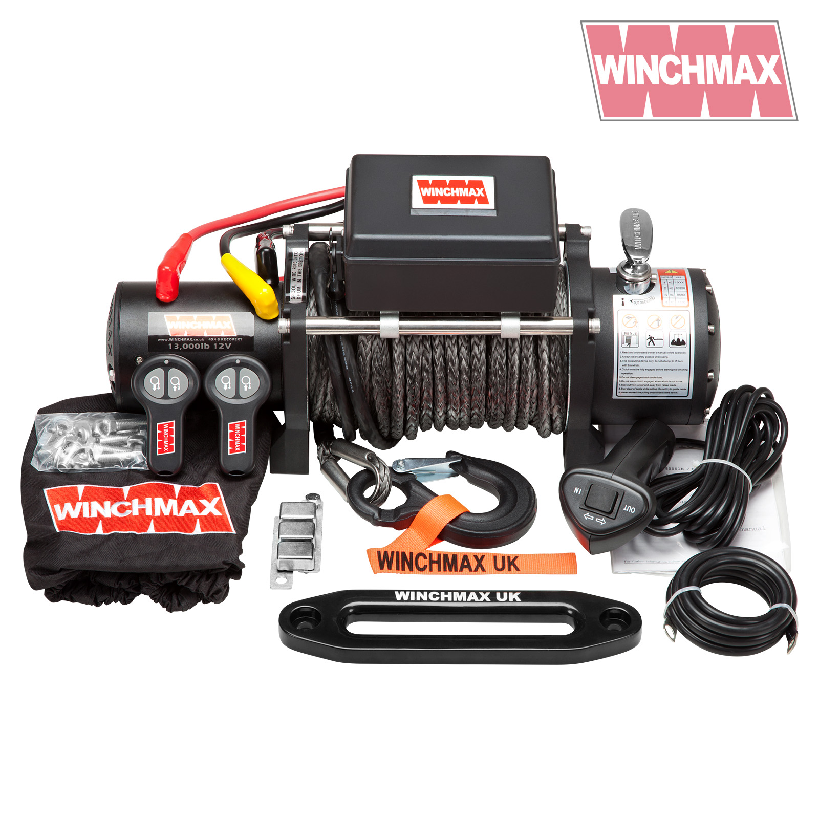 WINCHMAX 12v electric winch 13,000lb (5,900kg) military spec with ...