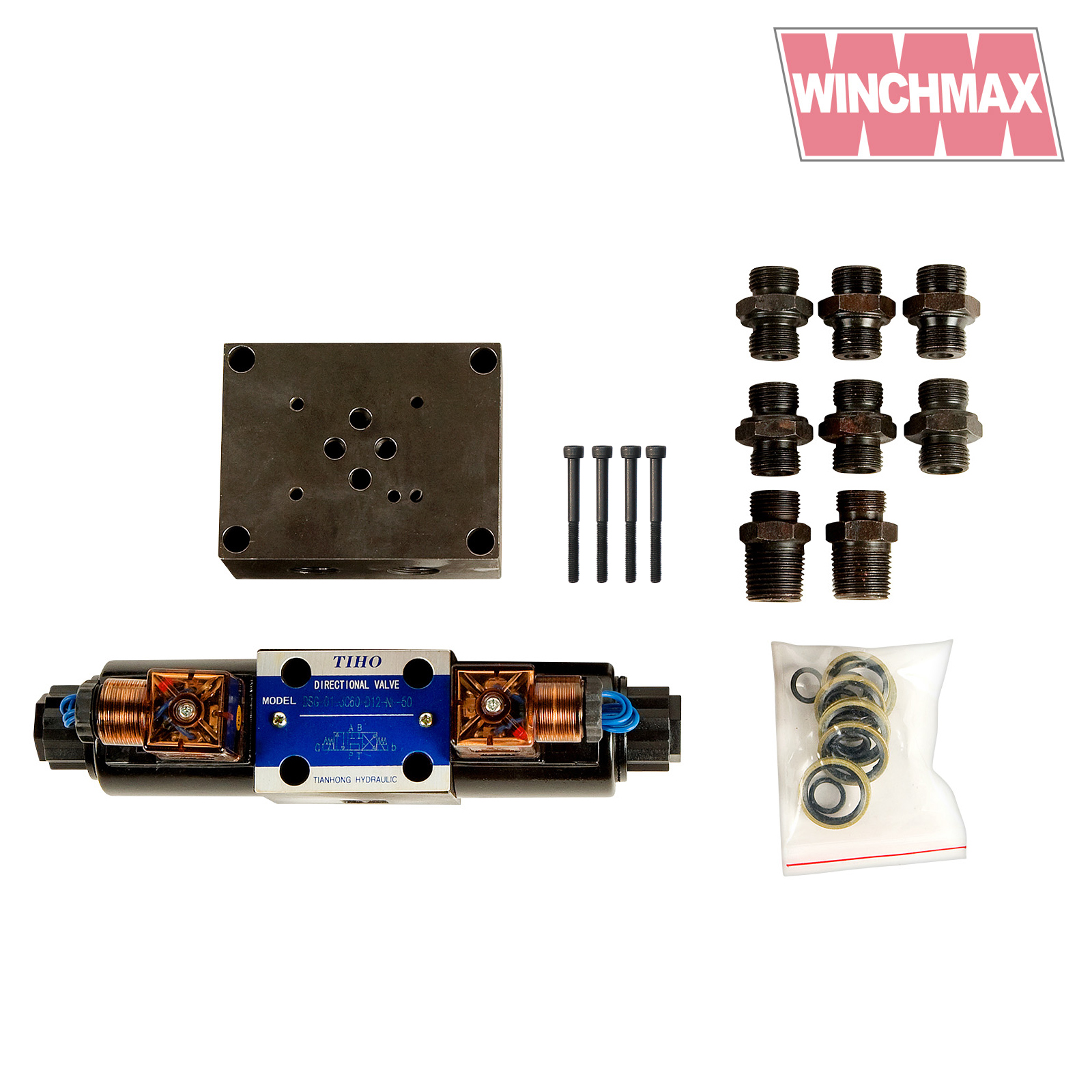 WINCHMAX Wireless Hydraulic Winch Installation Kit Valve Hoses Control ...